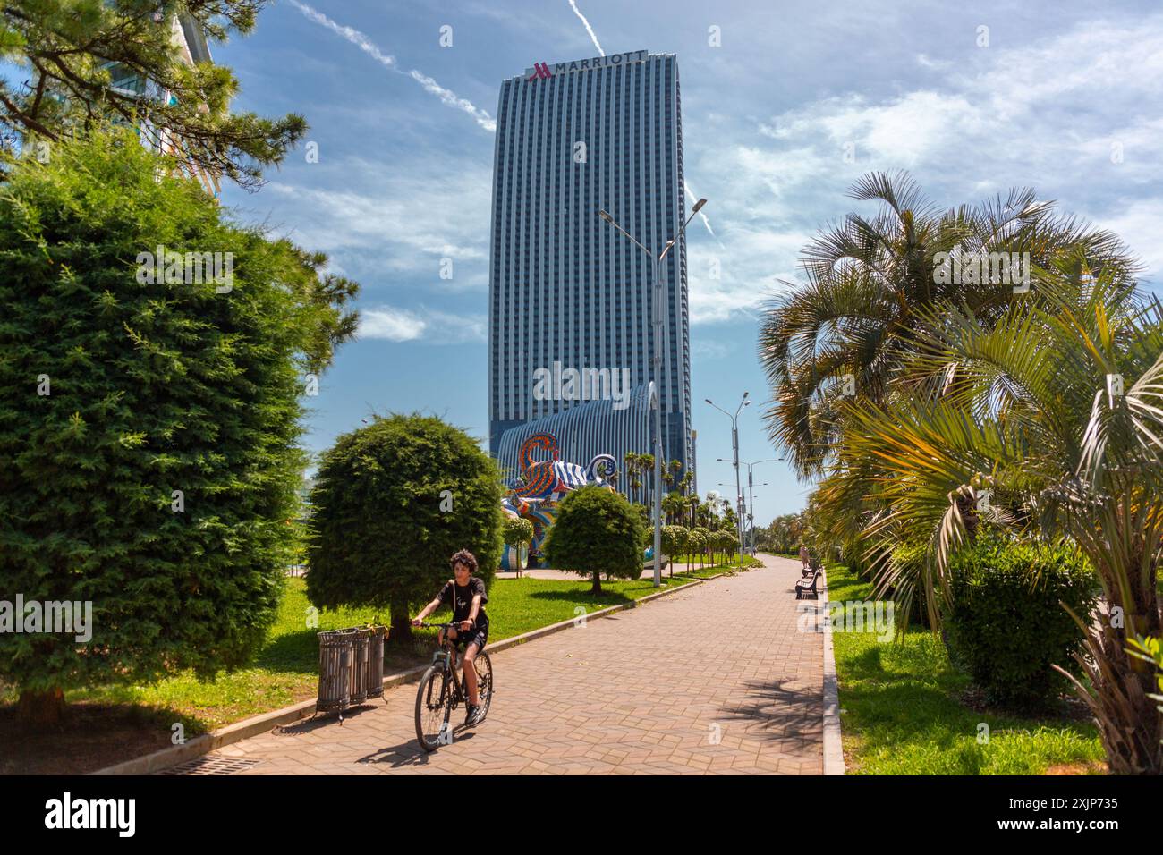 Batumi, Georgia - 14 JUNE 2024: The modern 54 story skyscraper in the ...