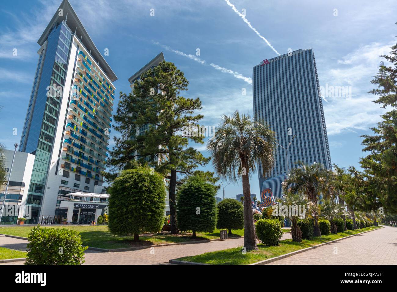 Batumi, Georgia - 14 JUNE 2024: The modern 54 story skyscraper in the ...