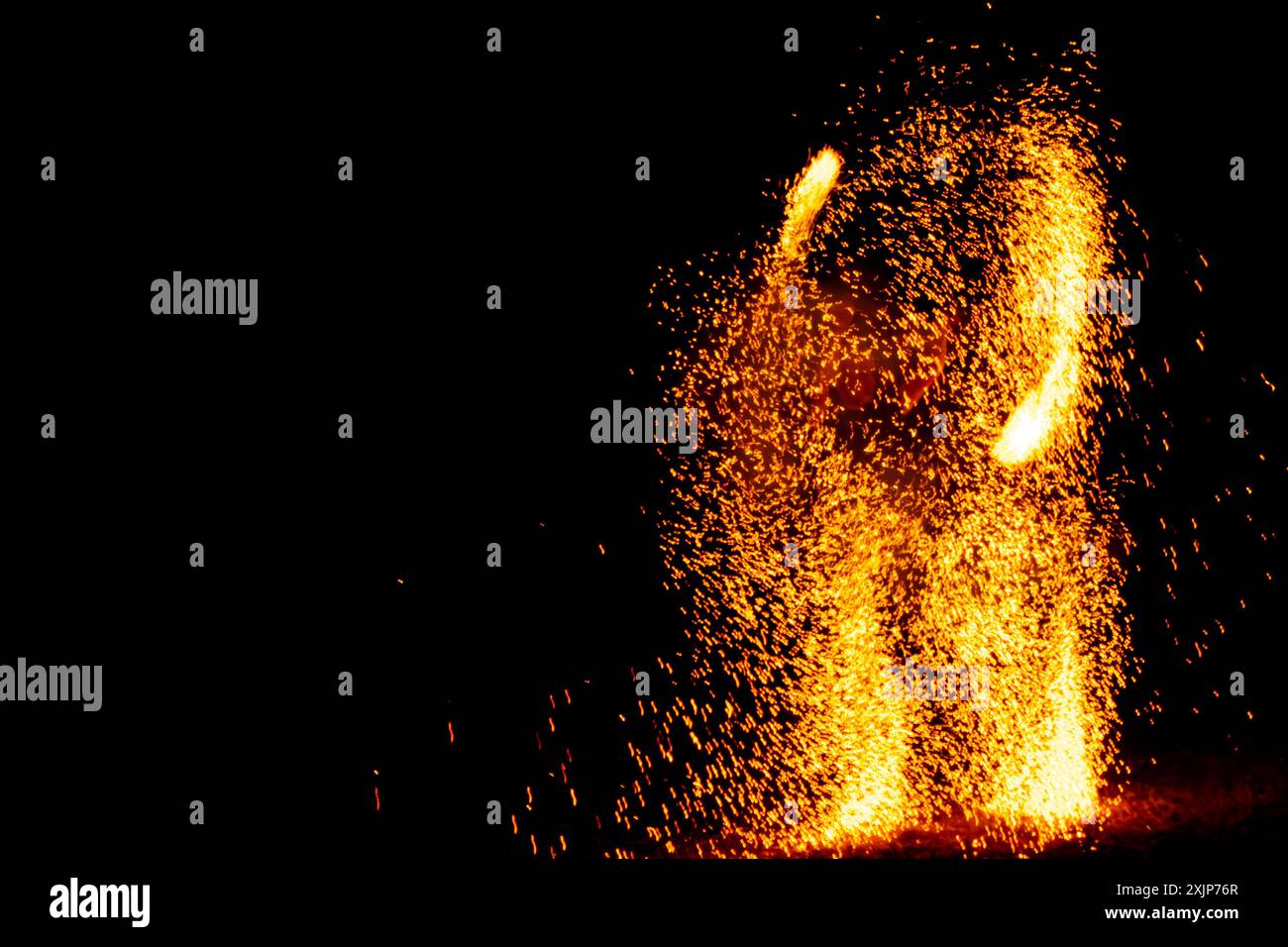 Fire show at The Medieval Festival in Oradea, Romania Stock Photo - Alamy