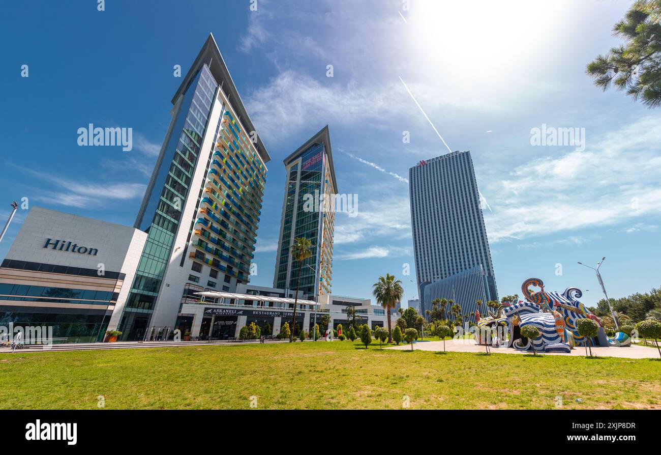 Batumi, Georgia - 14 JUNE 2024: The modern 54 story skyscraper in the ...