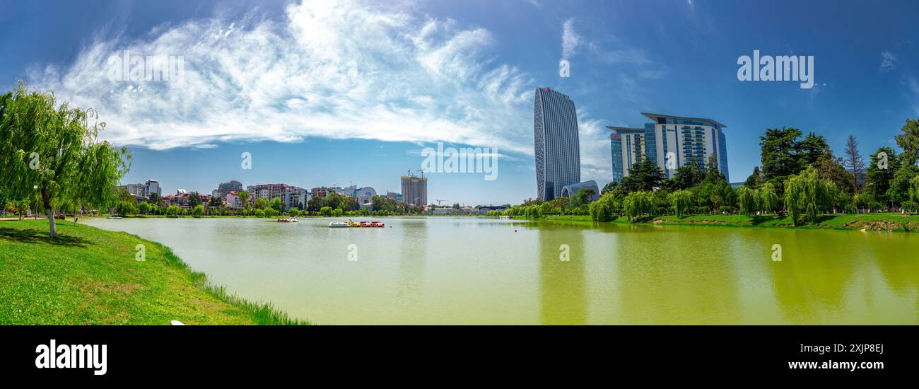Batumi, Georgia - 14 JUNE 2024: Nuri Lake is a natural lake surrounded ...