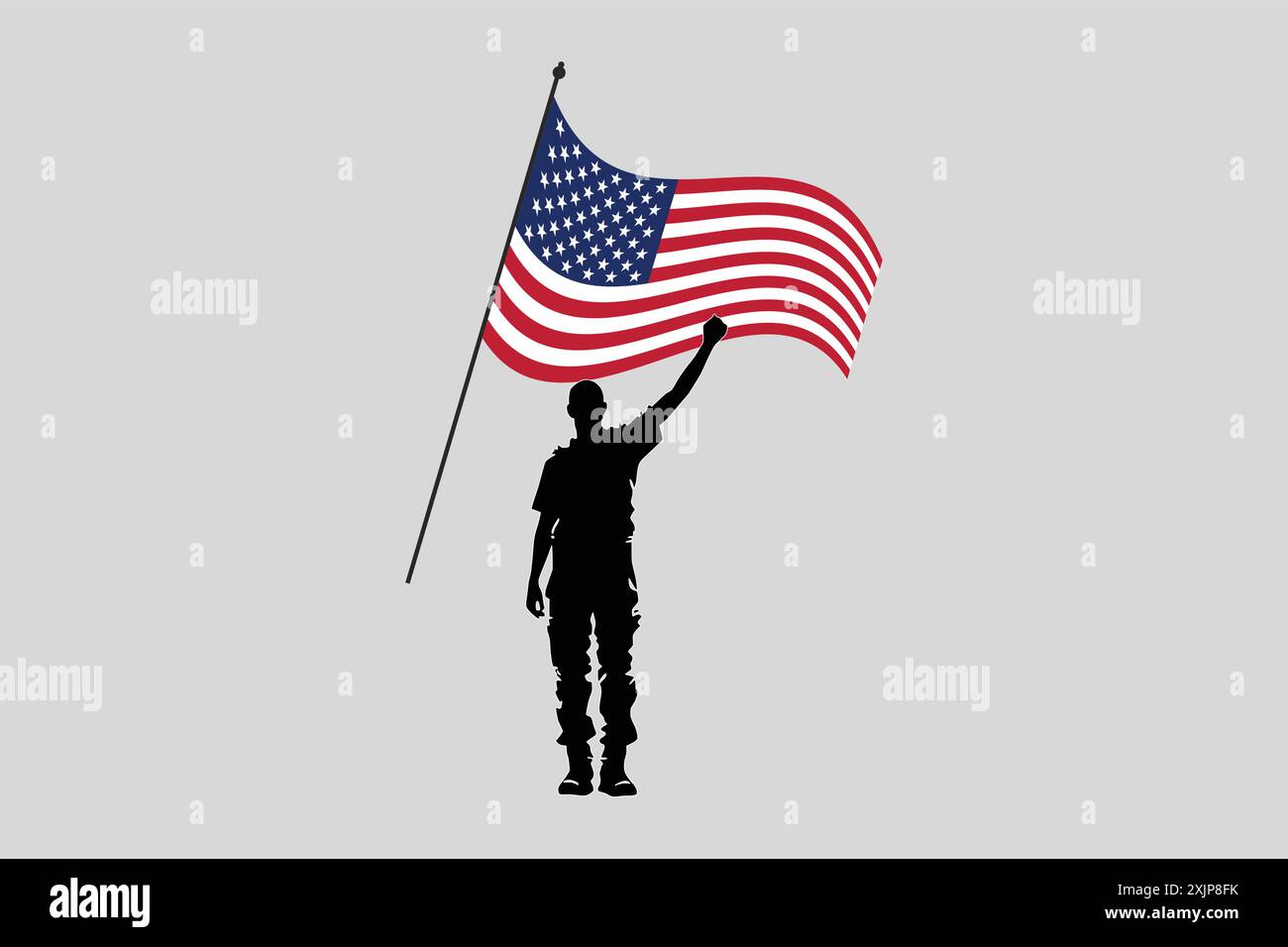 Man waving flags Stock Vector Images - Alamy