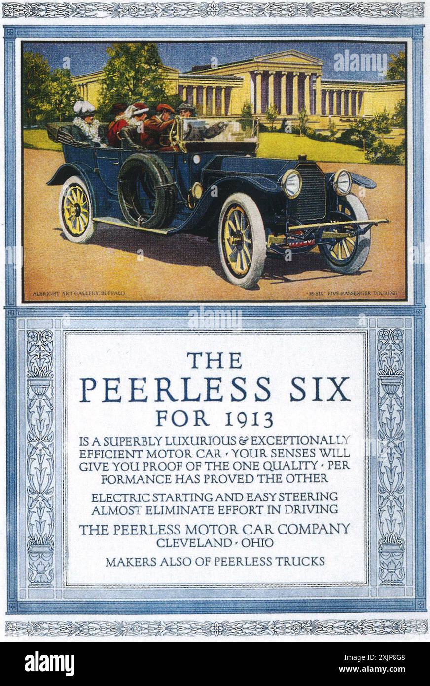 1913 Peerless Six Car ad Stock Photo - Alamy
