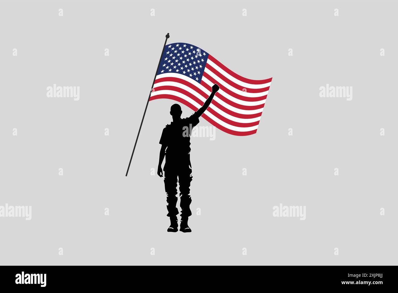 Man waving flags Stock Vector Images - Alamy
