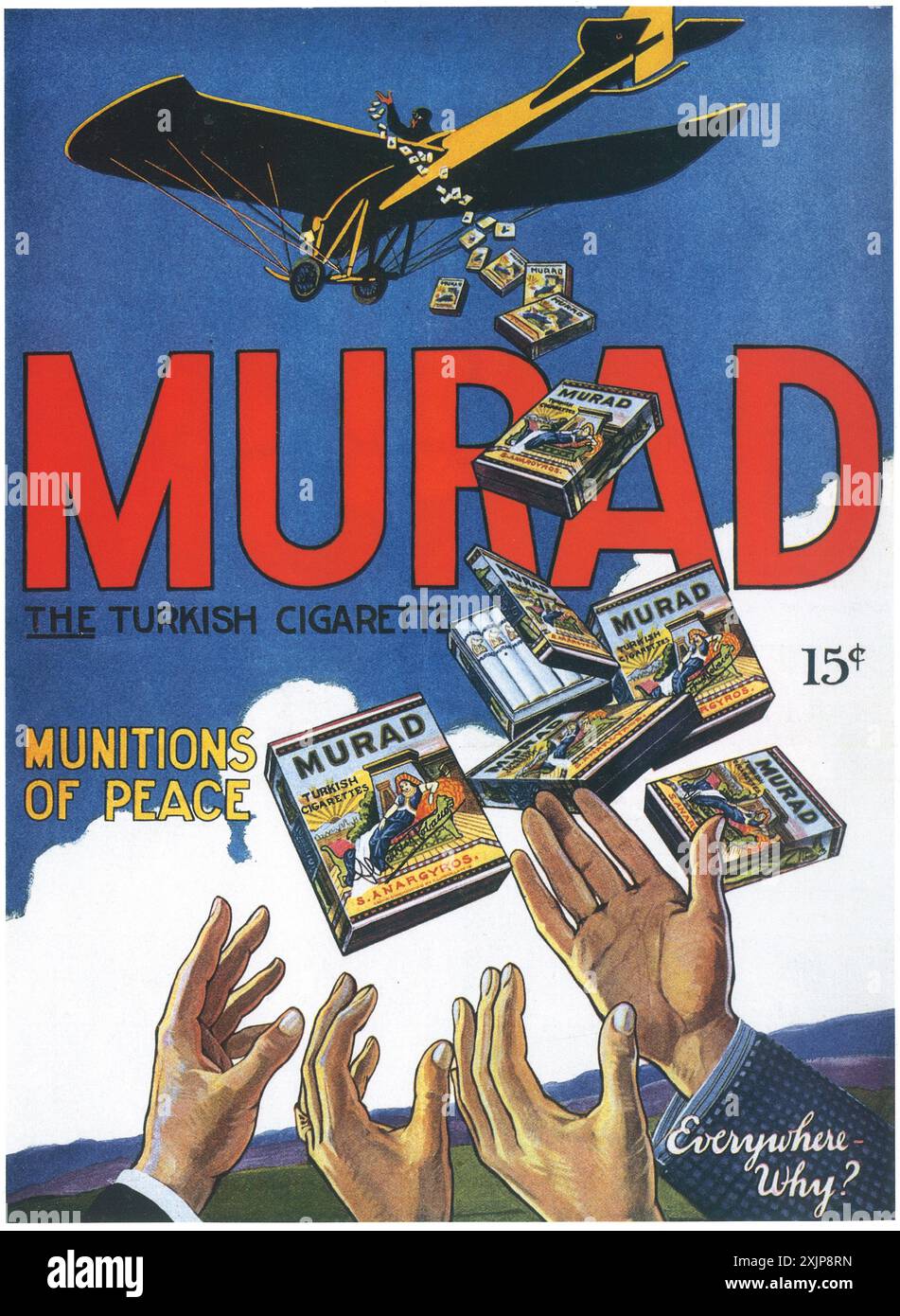 1918 WW1 Murad cigarettes ad - Munitions of Peace Stock Photo - Alamy