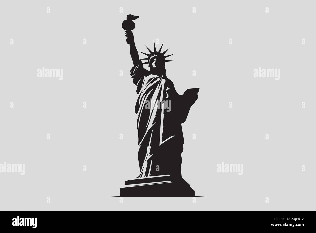 Statue liberty in flag Black and White Stock Photos & Images - Alamy
