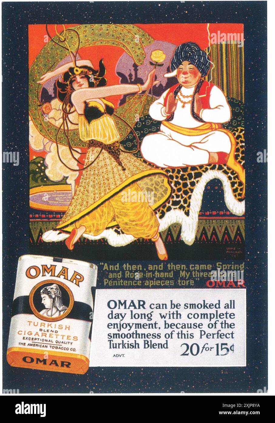 1918 Omar Turkish cigarettes ad Stock Photo - Alamy