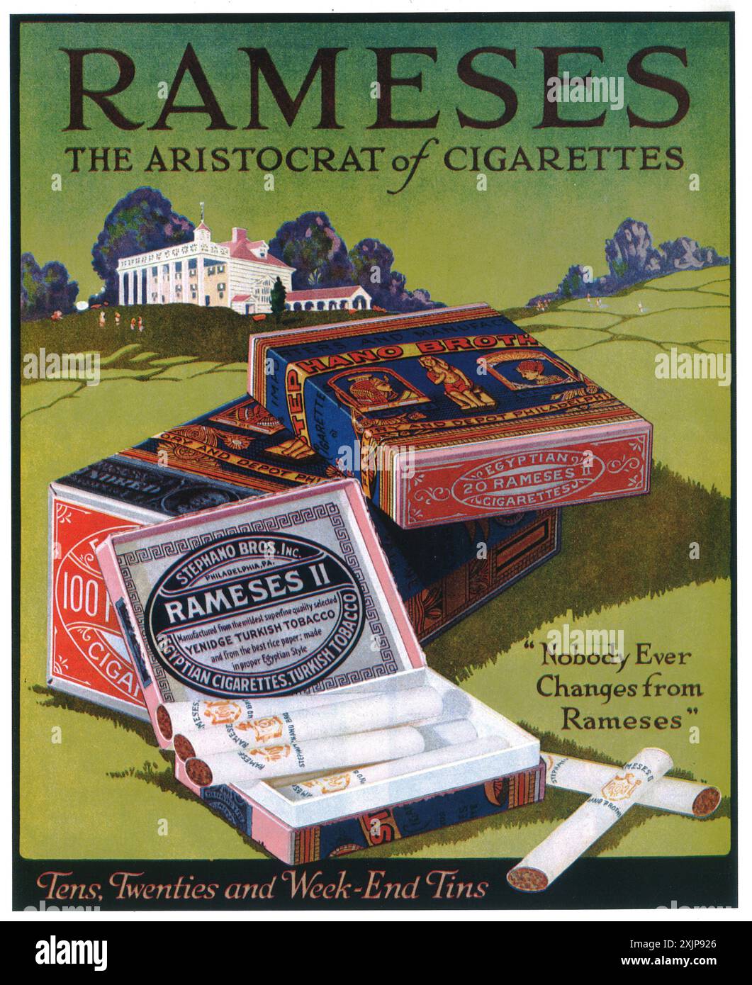 1919 Rameses Egyptian cigarettes ad Stock Photo - Alamy