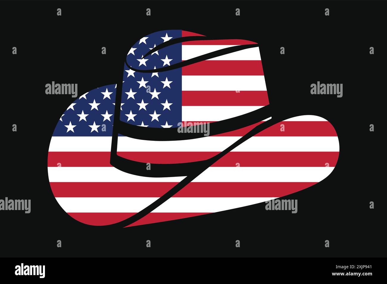 American flags on flagpole Stock Vector Images - Alamy