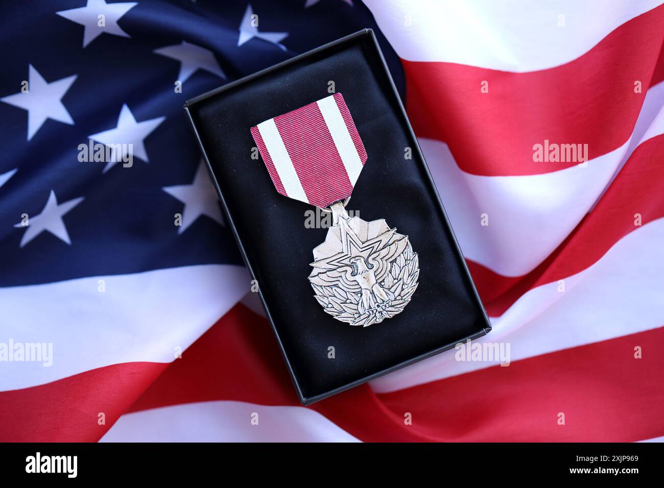 KYIV, UKRAINE - JULY 10, 2024 US Defense Meritorious Service medal ...