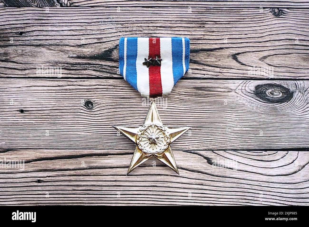 KYIV, UKRAINE - JULY 10, 2024 US Silver Star medal. United States ...