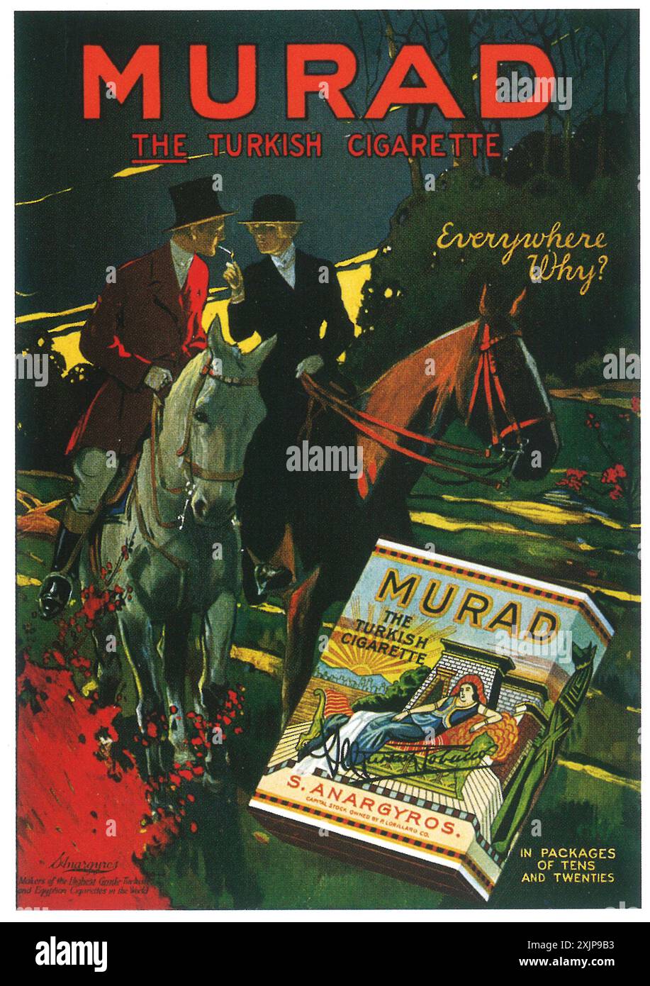 1917 Murad Cigarettes ad Stock Photo - Alamy