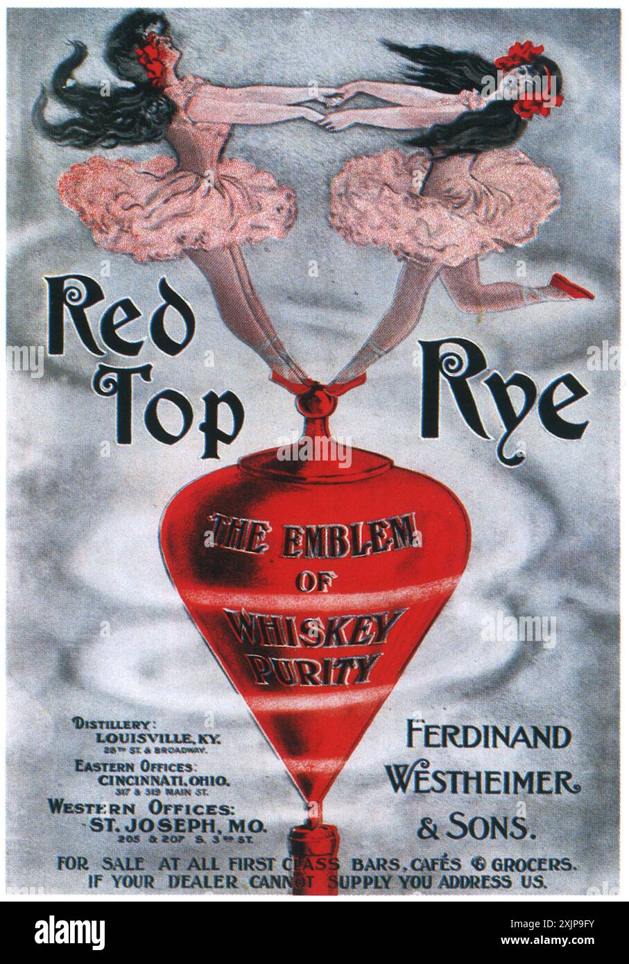 1902 Red Top Rye Whiskey ad Stock Photo - Alamy