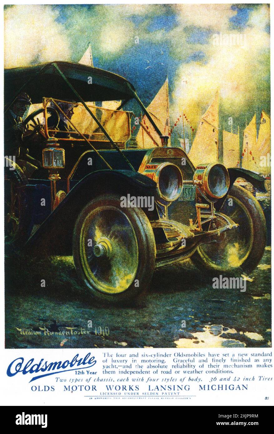 Car poster 1910 hi-res stock photography and images - Alamy