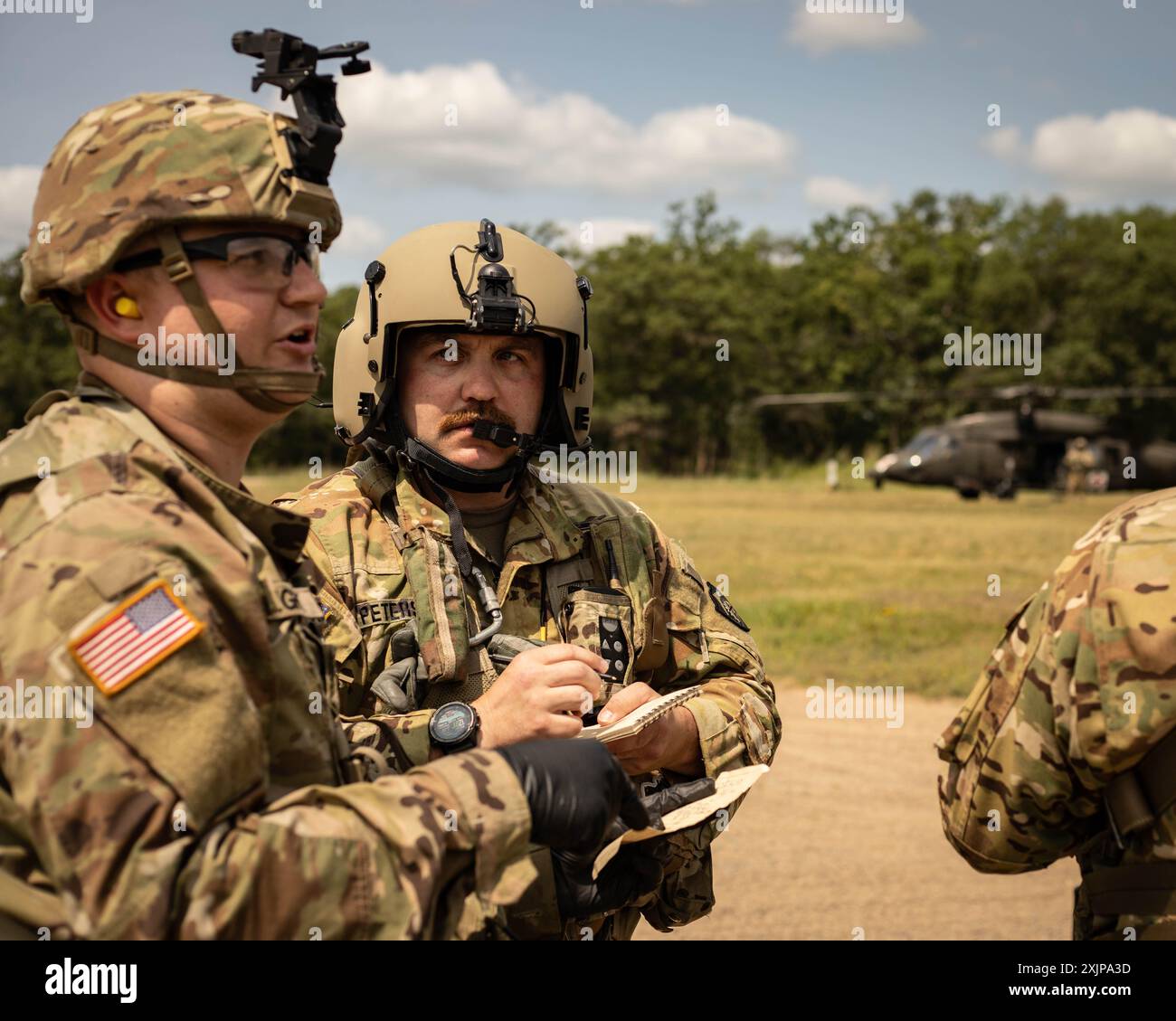 A combat medic specialist from the 224th Brigade Engineer Battalion ...