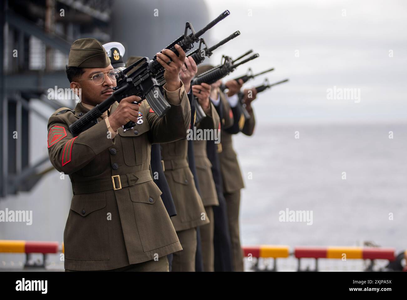 U.S. Marines assigned to the 15th Marine Expeditionary Unit and Sailors ...