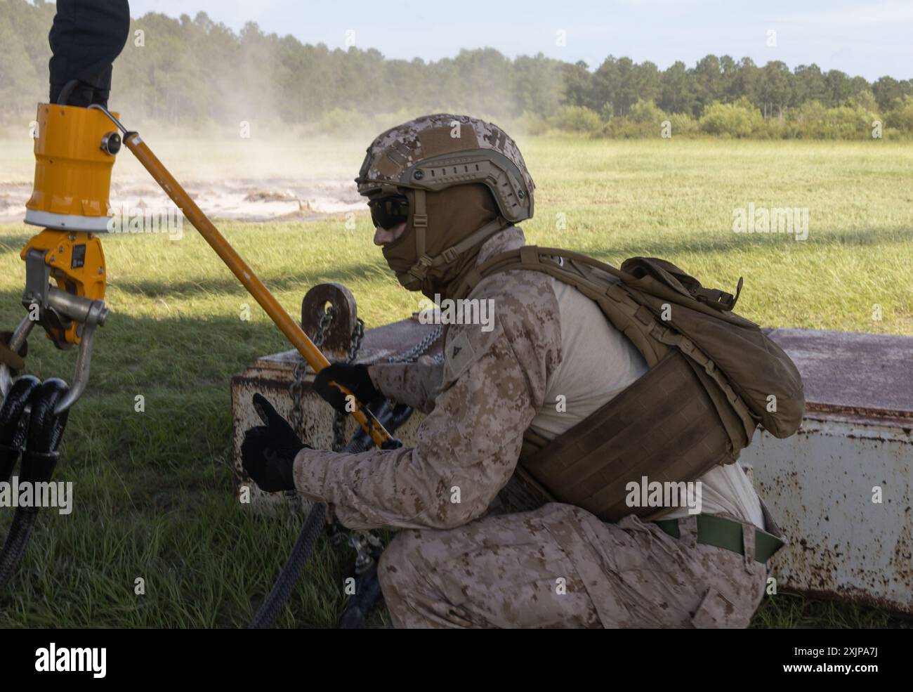 A U.S. Marine with 2nd Distribution Support Battalion, Combat Logistics ...