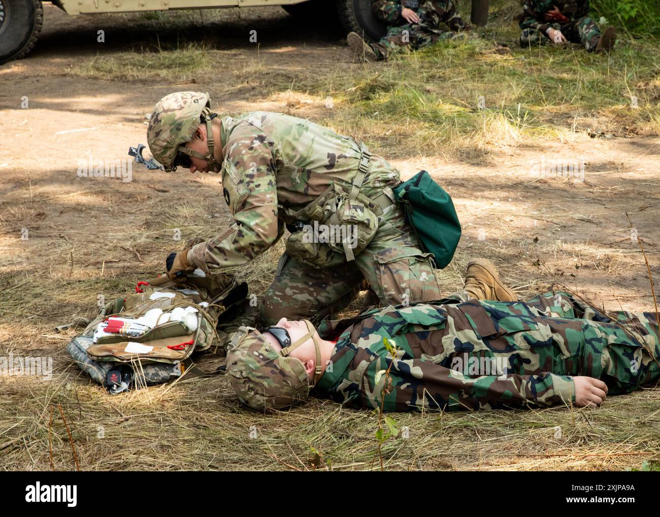A Soldier from the 224th Brigade Engineer Battalion, 2nd Brigade Combat ...