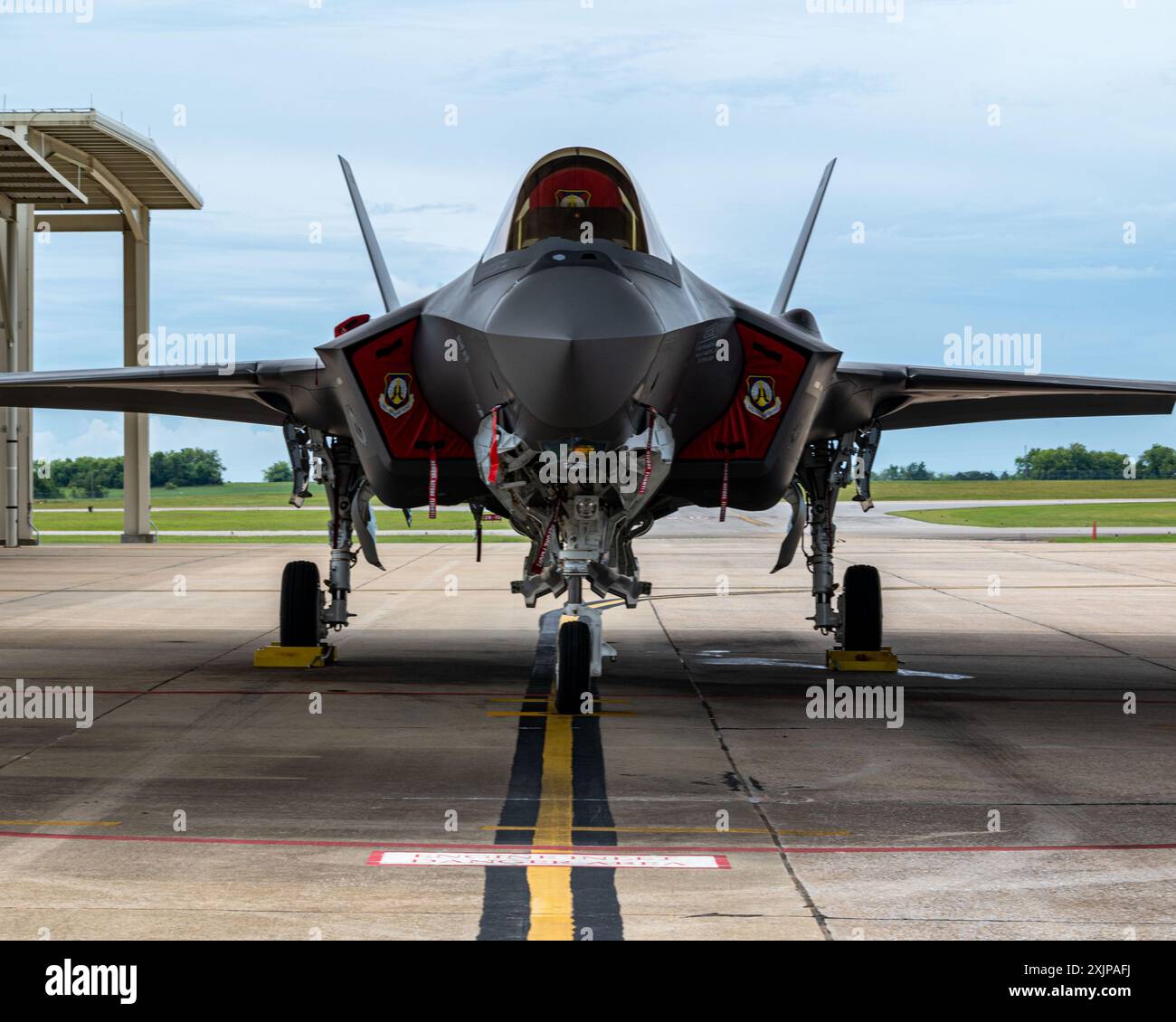An F-35A Lightning II assigned to the 187th Fighter Wing parked on the ...