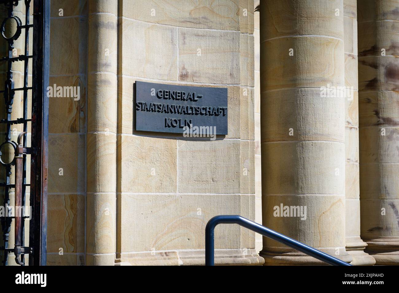 sign “ Prosecutor General's Office Cologne” n german language on the ...