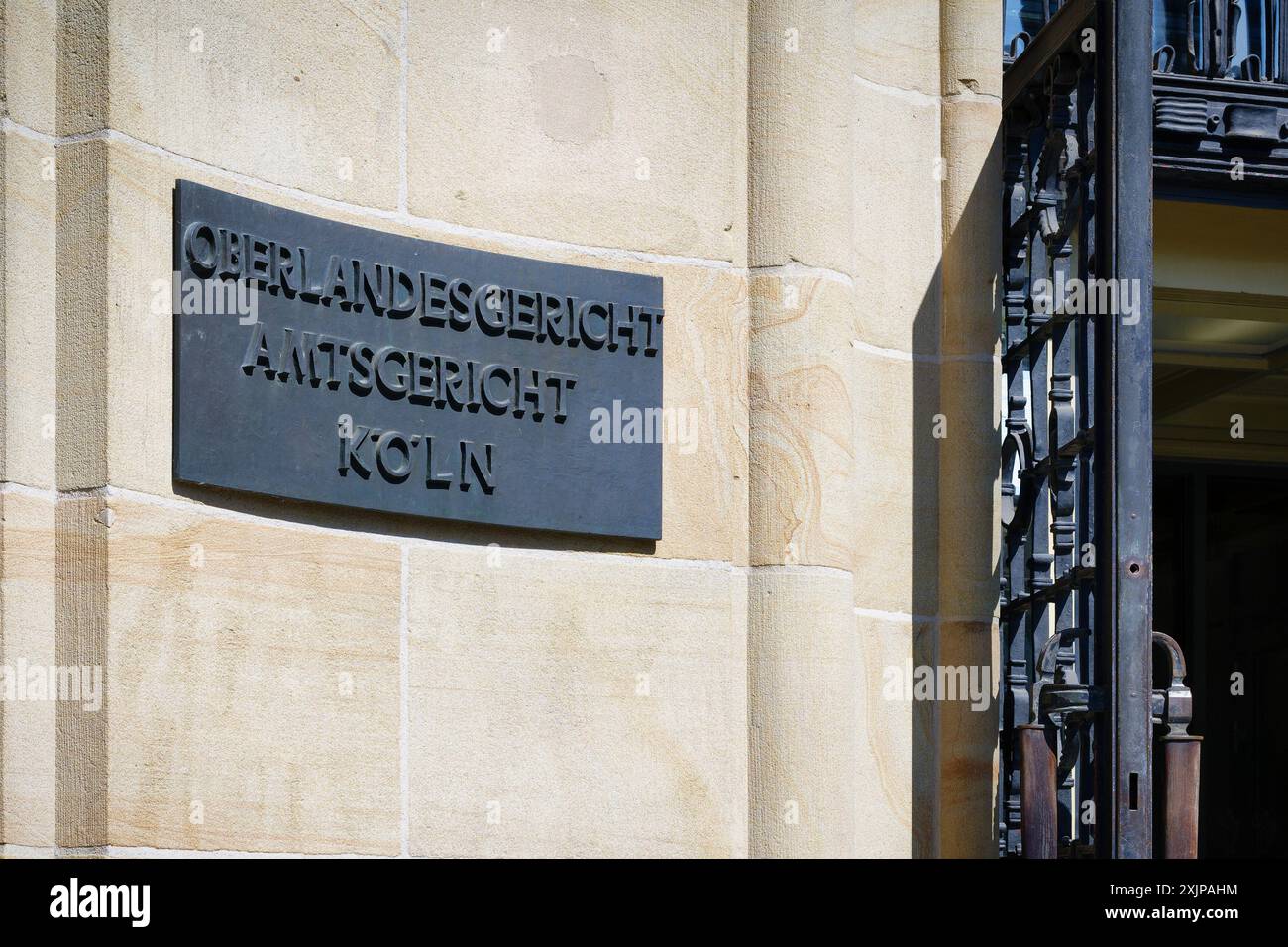 Sign “ Higher Regional Court Local Court Cologne” in German at the ...