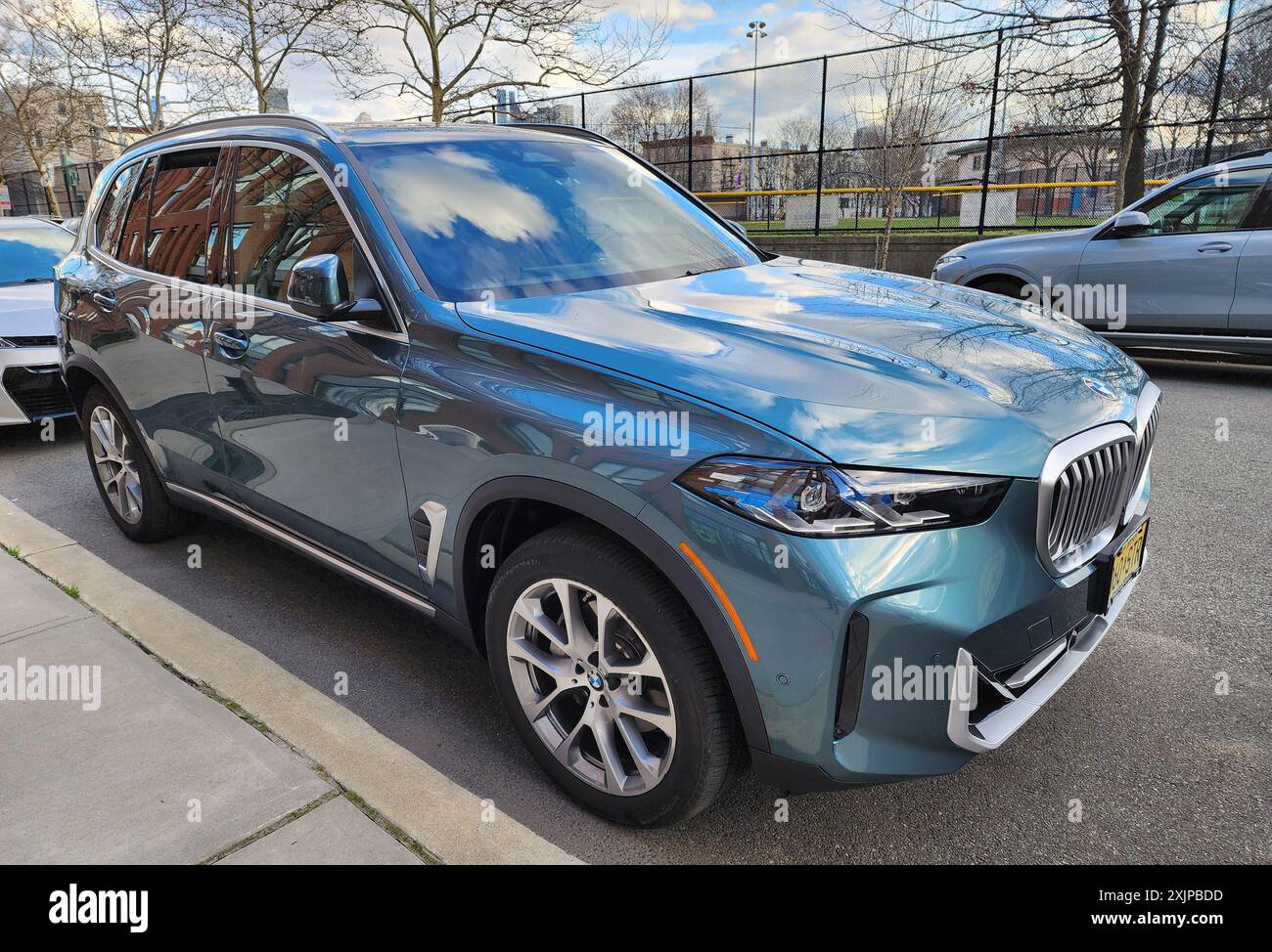 New York City, USA - March 18, 2024: BMW X5 luxury car parked parked ...