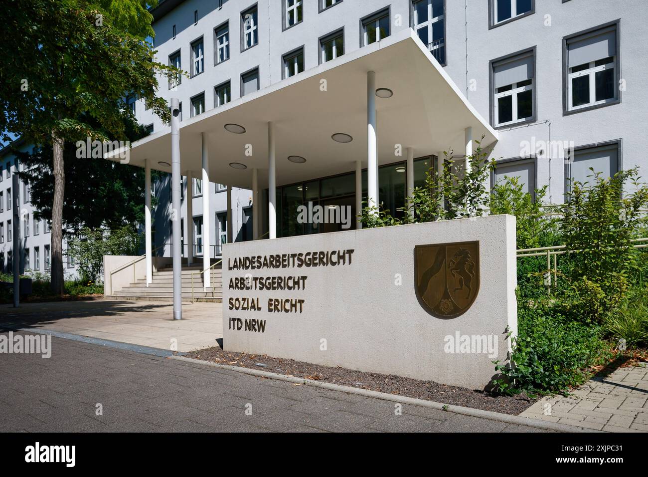 entrance area of the building of the labor court, regional labor court ...