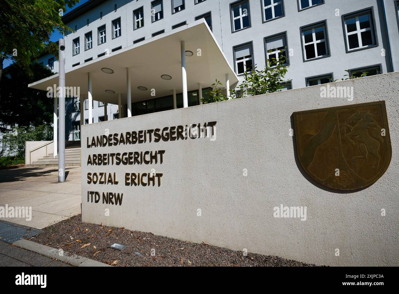 entrance area of the building of the labor court, regional labor court ...
