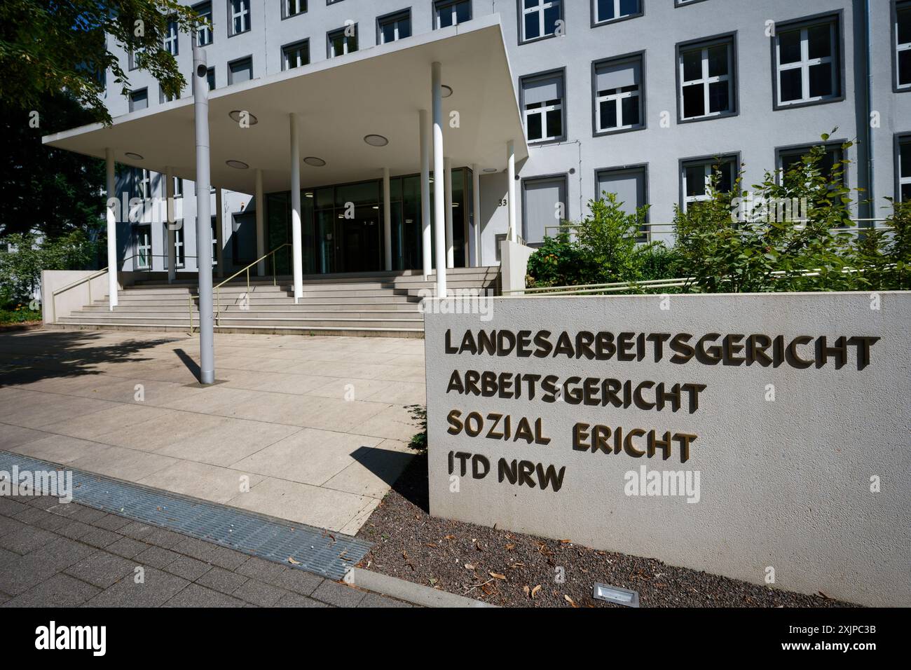 entrance area of the building of the labor court, regional labor court ...