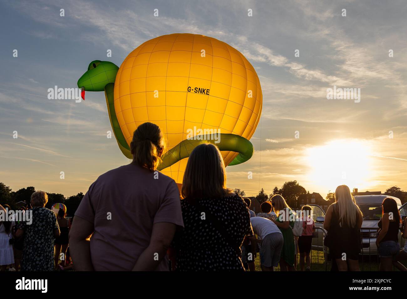 Doncaster, UK. 19th July, 2024. Doncaster Balloon Festival. Crowds ...