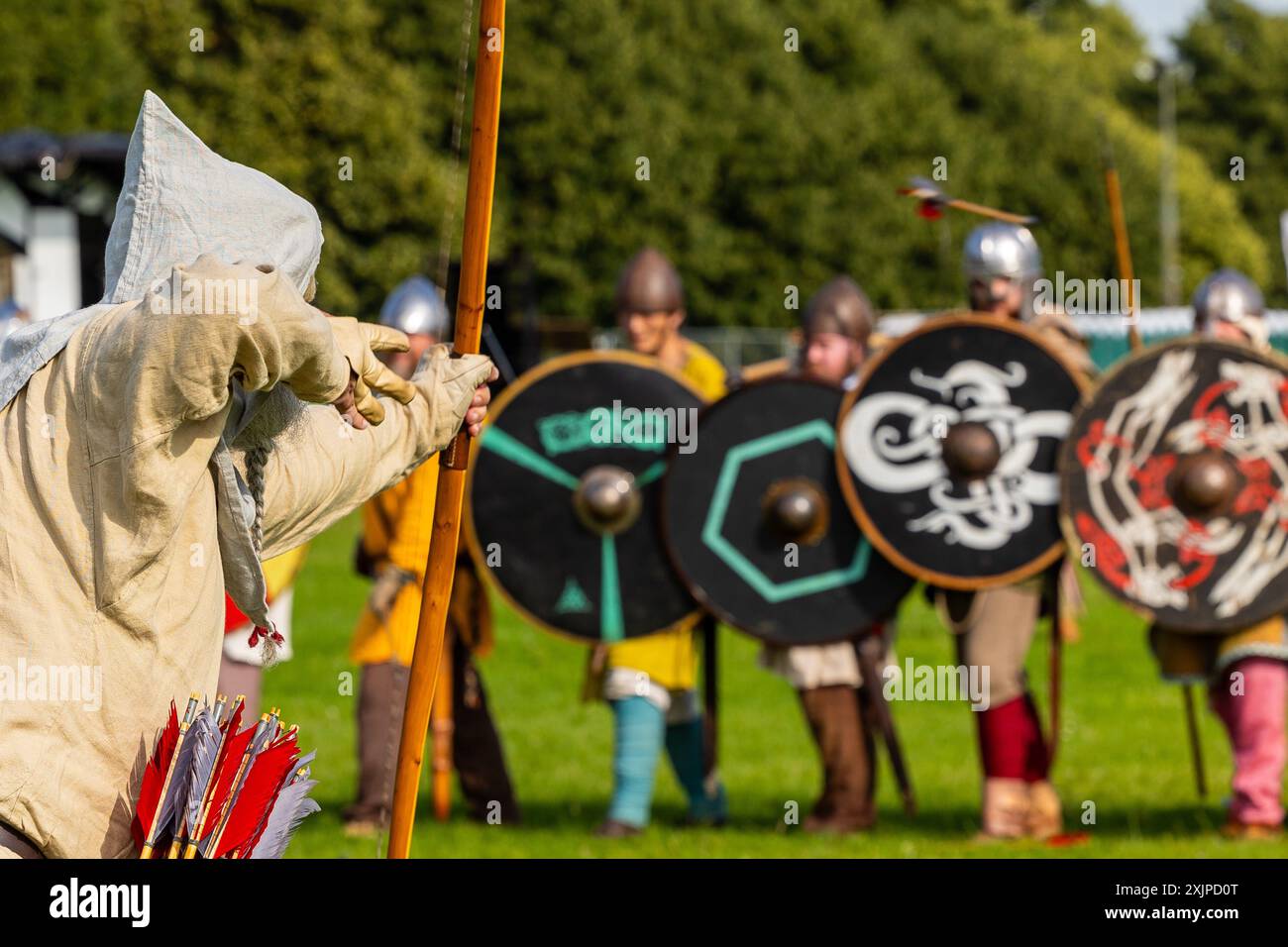 Doncaster, UK. 19th July, 2024. Doncaster Balloon Festival. Crowds ...