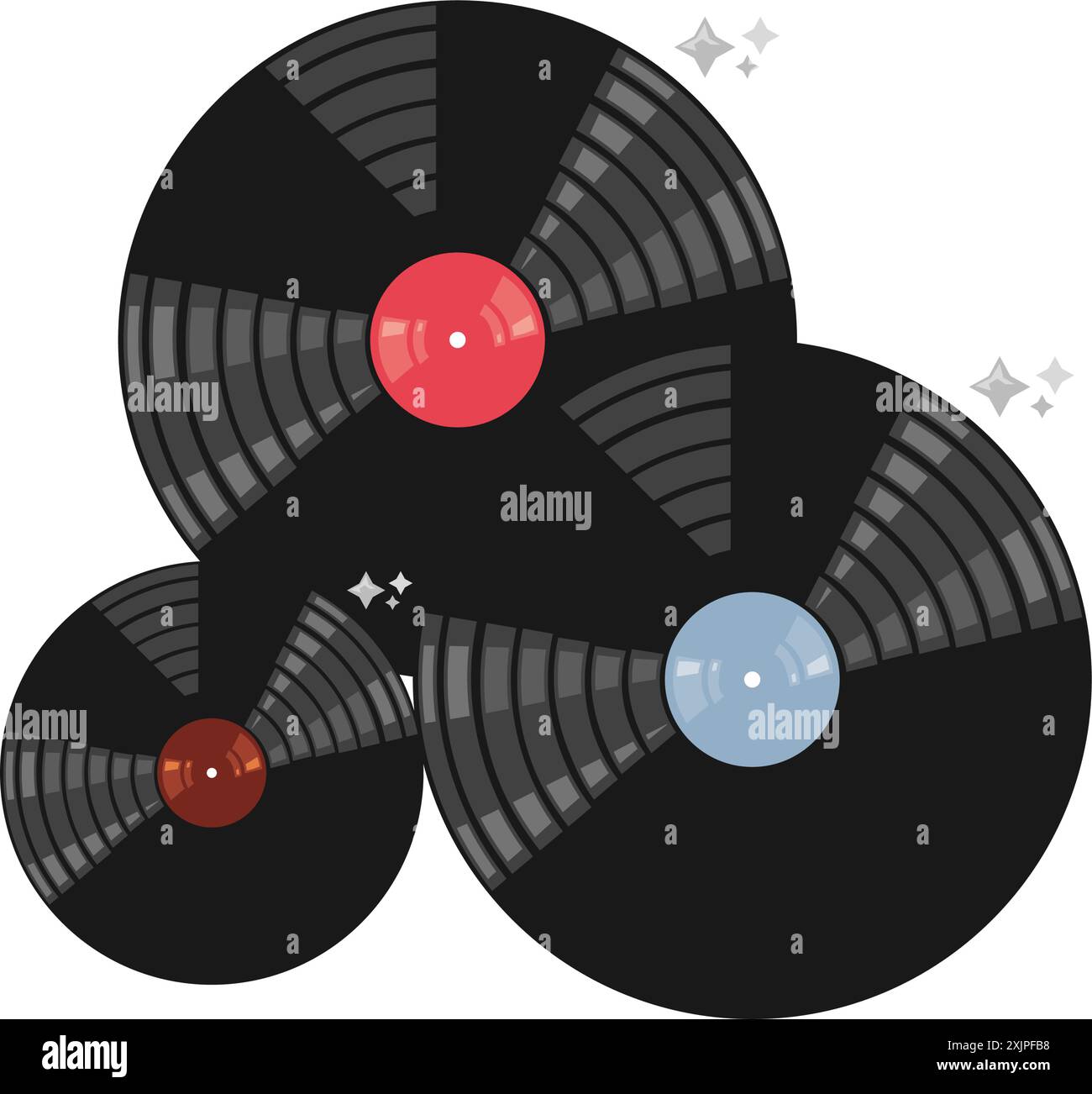 Records collection isolated Stock Vector Images - Alamy