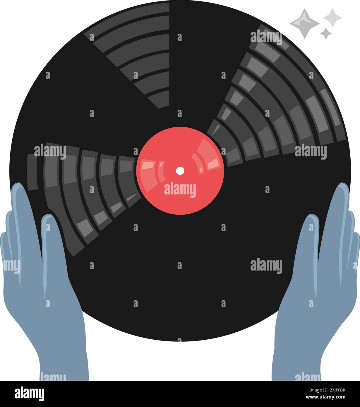 old vinyl record in hands Stock Vector Image & Art - Alamy