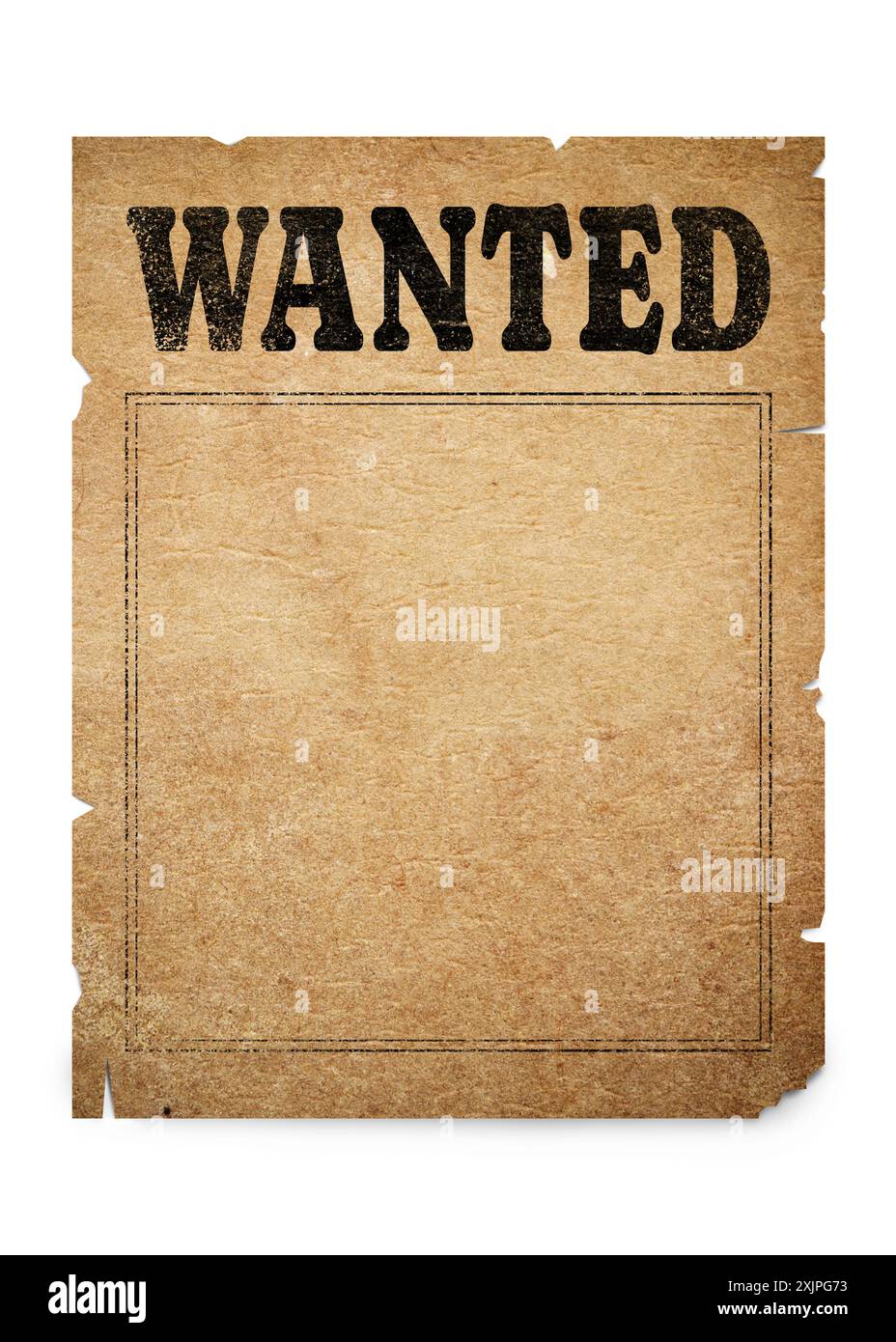 Poster Wanted isolated on white. Space for design Stock Photo - Alamy