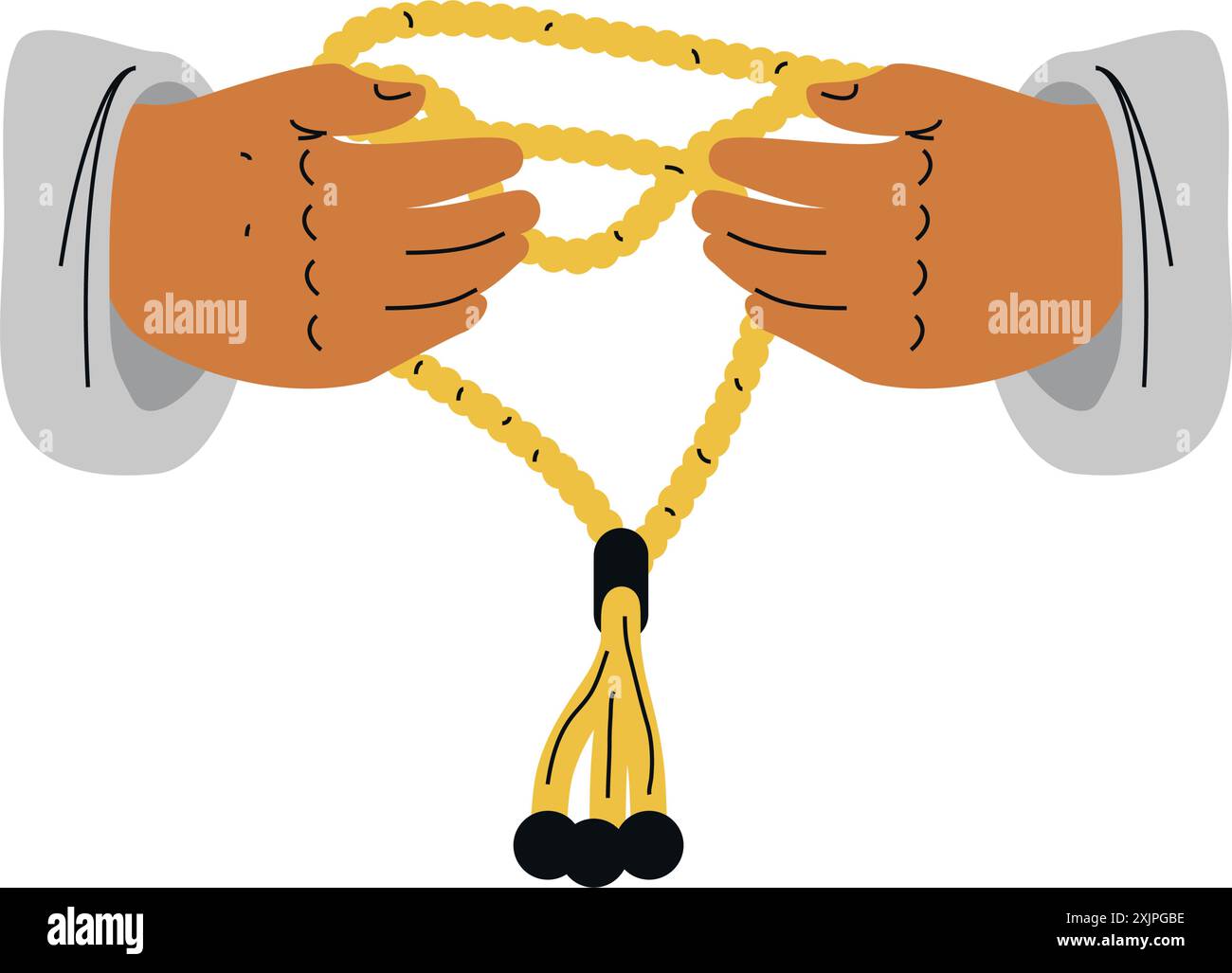 muslim praying hands holding rosary Stock Vector Image & Art - Alamy