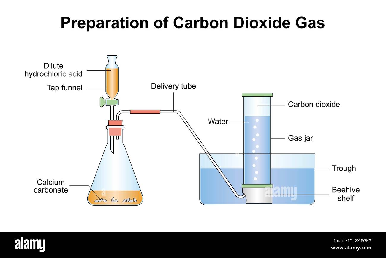 Carbon dioxide preparation, illustration Stock Photo - Alamy