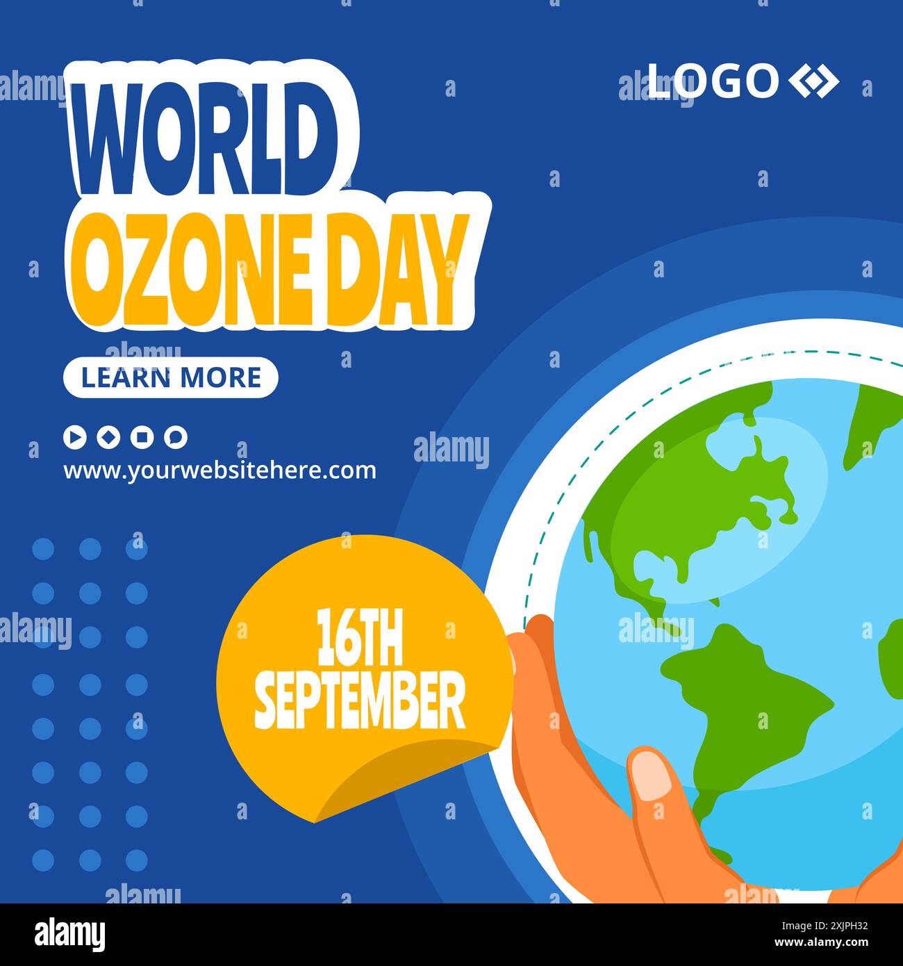 Ozone Day Social Media Illustration Flat Cartoon Hand Drawn Templates ...