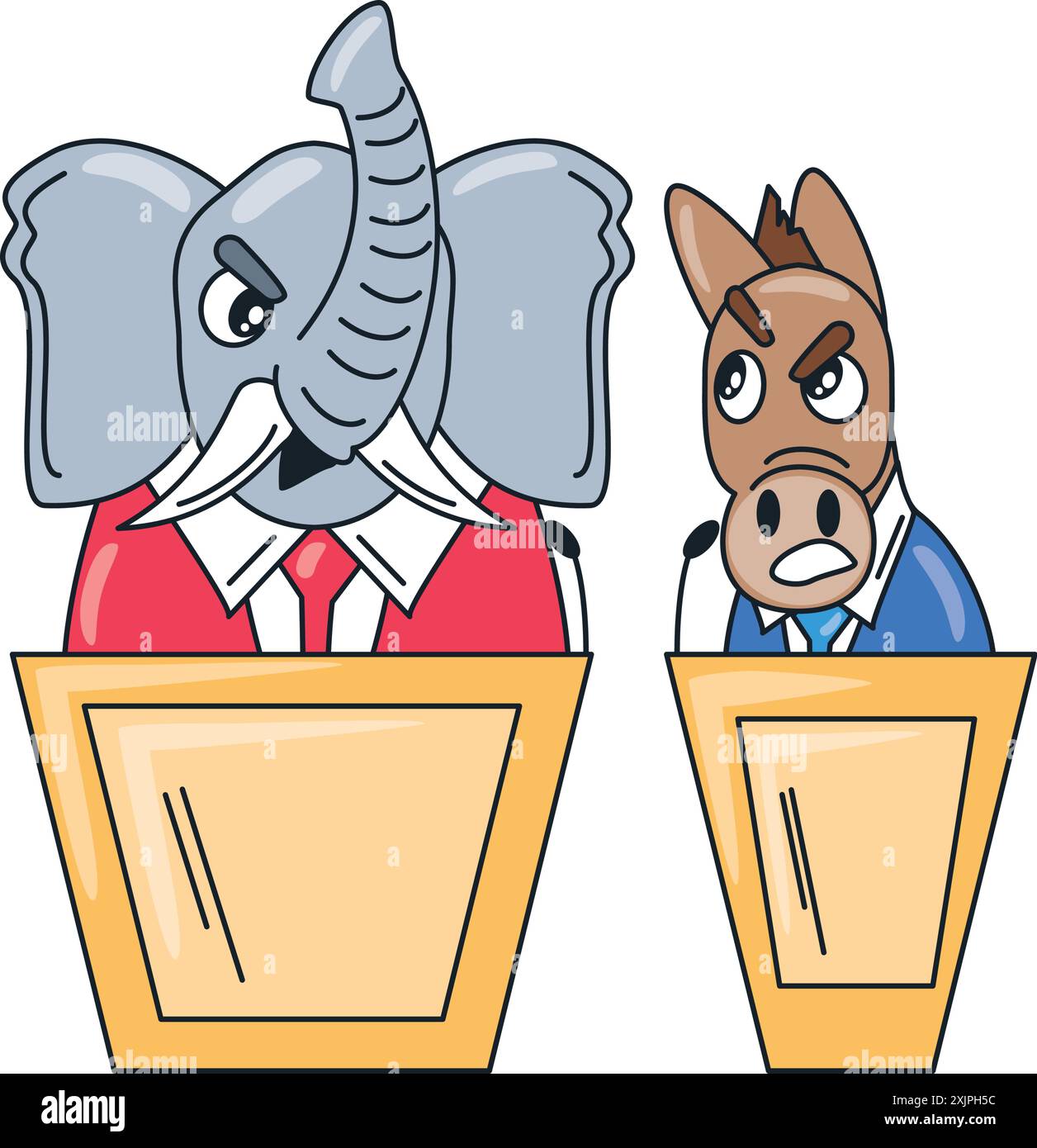 Political cartoon republicans democrats hi-res stock photography and ...