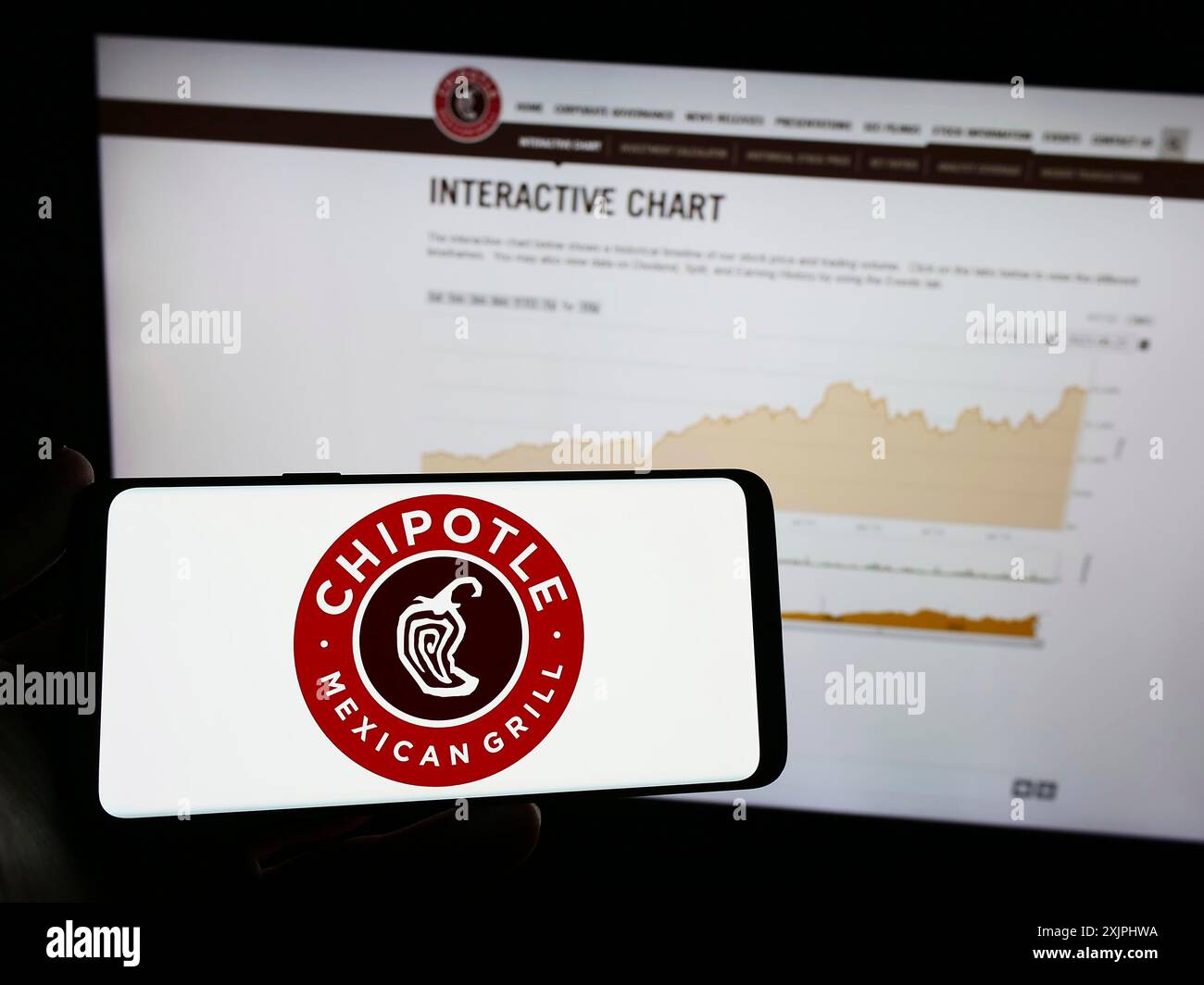 Chipotle logo on phone hi-res stock photography and images - Alamy