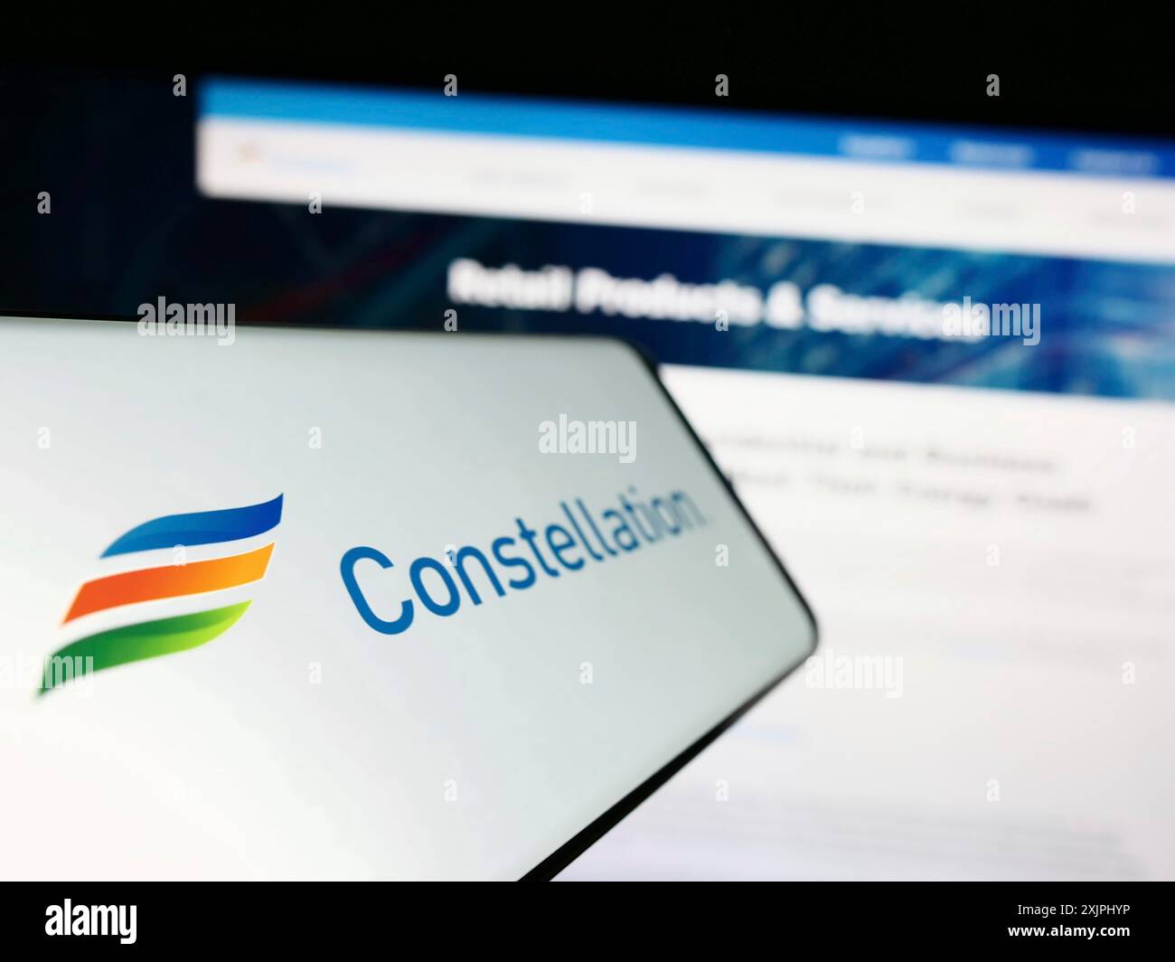 Stuttgart, Germany, 06-25-2023: Smartphone with logo of American ...