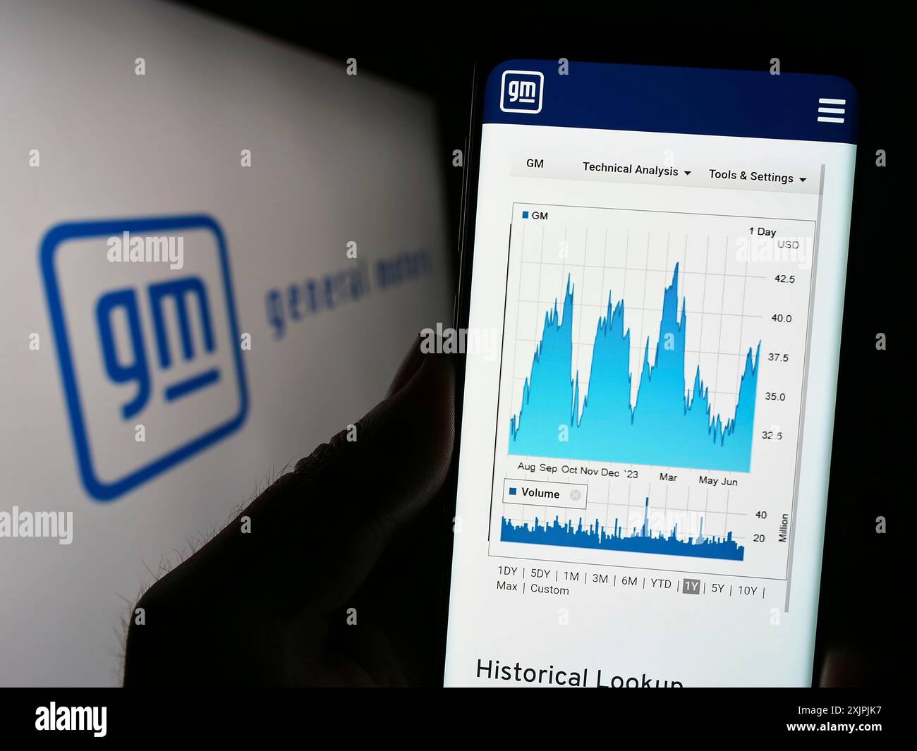 Stuttgart, Germany, 07-01-2023: Person holding smartphone with website ...
