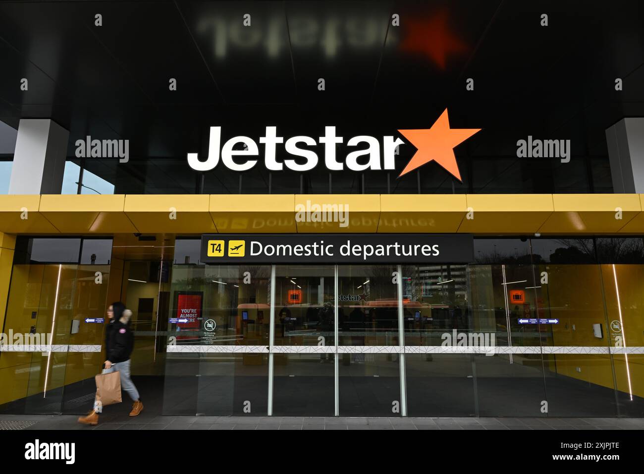 Melbourne, Australia. 20th July, 2024. Signage for Jetstar is seen at ...