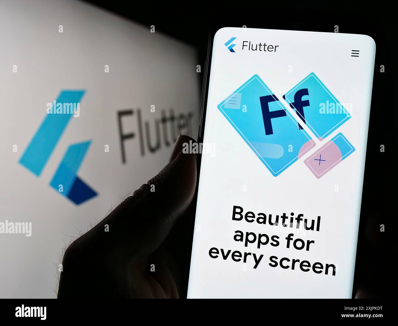 Flutter logo hi-res stock photography and images - Alamy