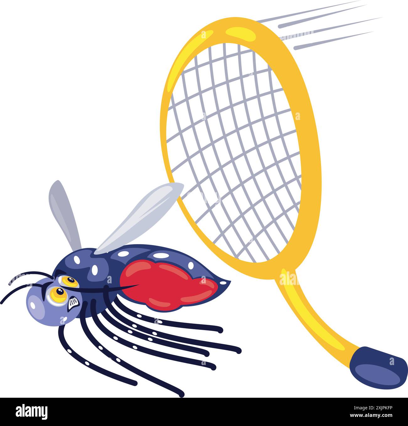 mosquito running away from the fly swatter Stock Vector Image & Art - Alamy