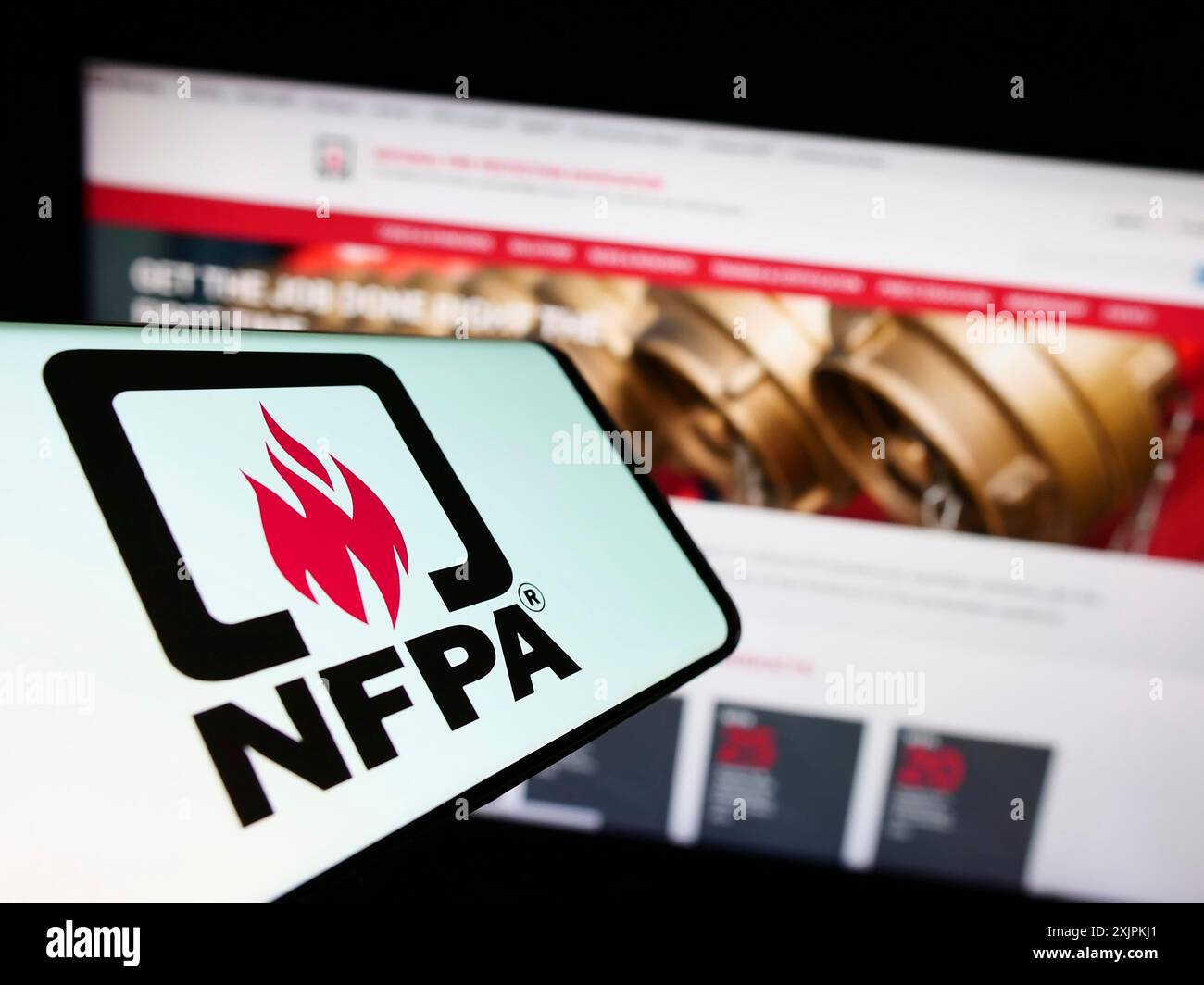 Stuttgart, Germany, 07-13-2023: Smartphone with logo of National Fire ...