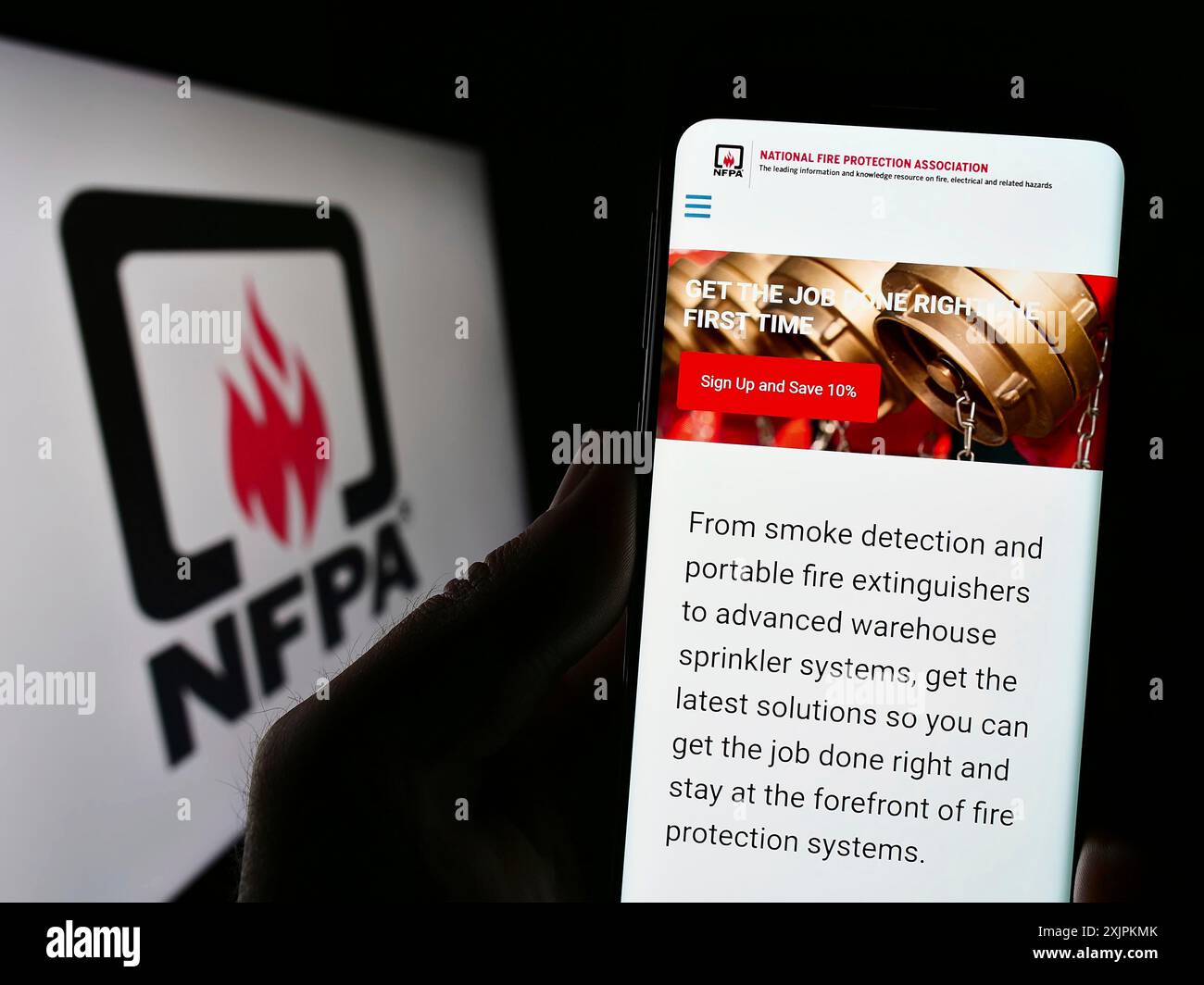 Stuttgart, Germany, 07-13-2023: Person holding cellphone with webpage ...