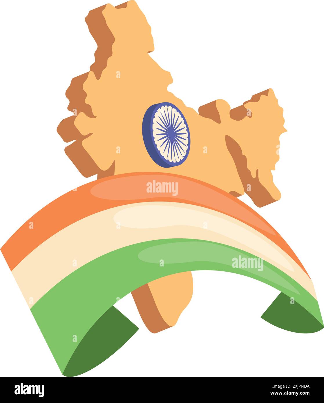 Wavy tricolor indian flag Stock Vector Images - Alamy