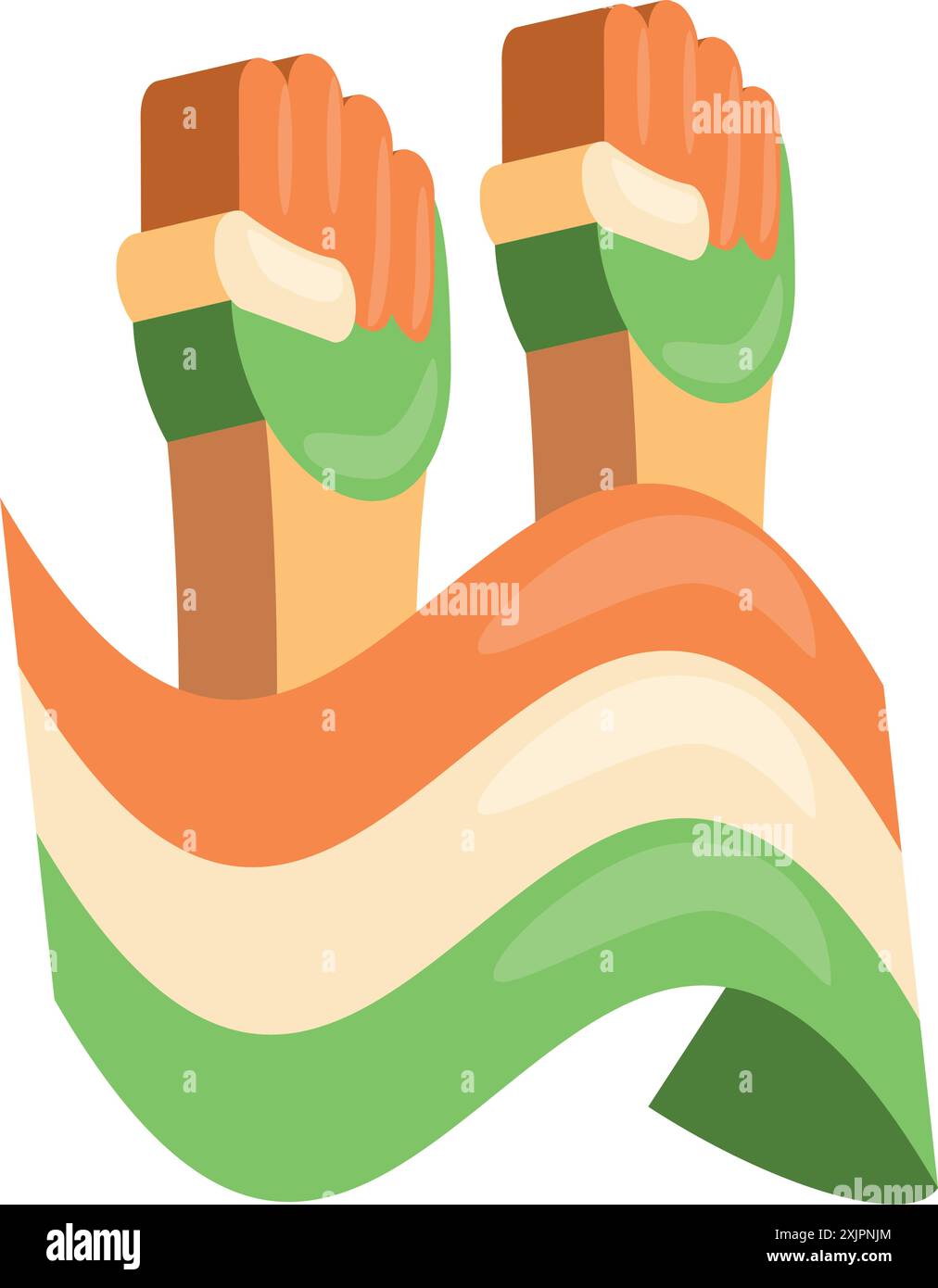 indian hands holding tricolor flag independence day Stock Vector Image ...