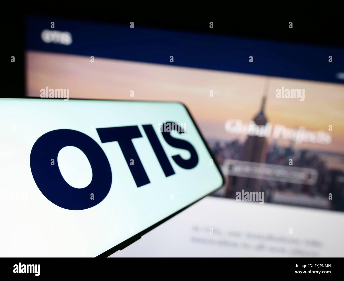 Stuttgart, Germany, 08-06-2023: Cellphone with logo of American ...