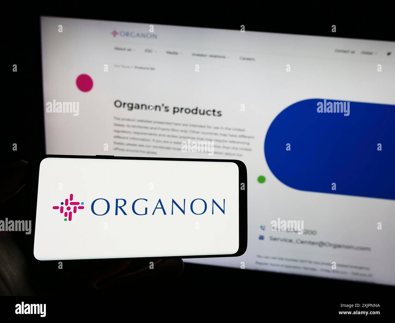 Stuttgart, Germany, 08-06-2023: Person holding cellphone with logo of ...